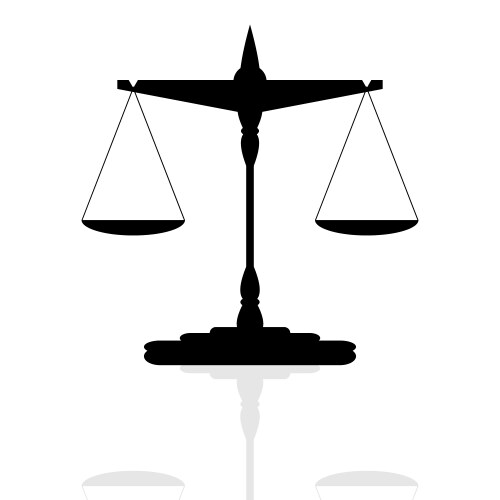 Justice scales Royalty Free Vector Image - VectorStock