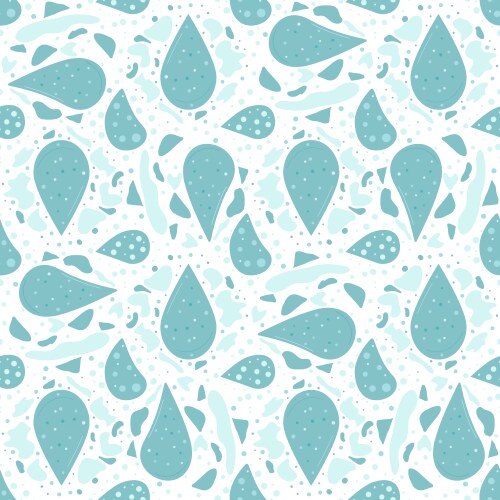 Water drops seamless pattern clean drink endless Vector Image