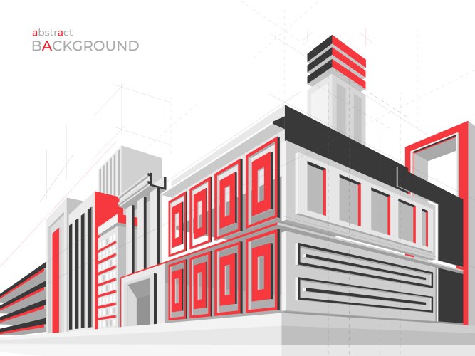 Abstract glowing city Royalty Free Vector Image