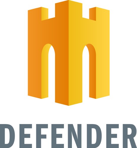 Helmet and tower logo Royalty Free Vector Image