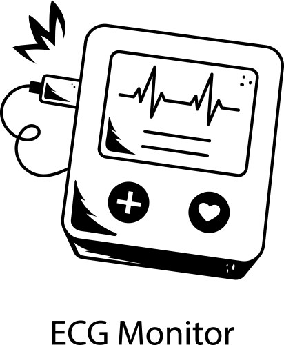 Ecg monitor Royalty Free Vector Image - VectorStock
