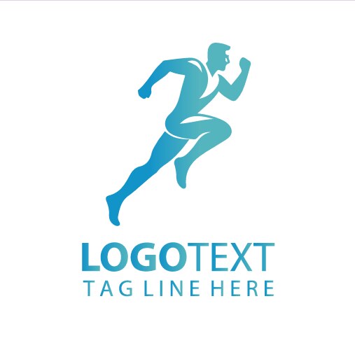 Running man logo Royalty Free Vector Image - VectorStock