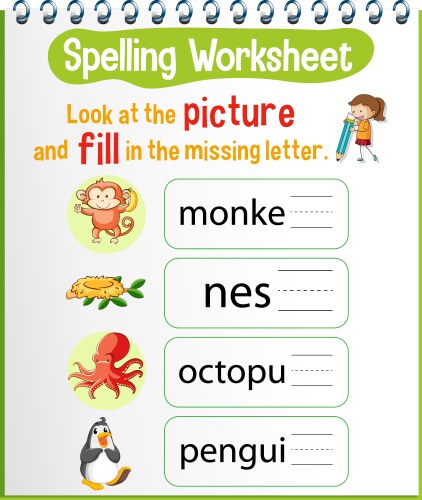 Worksheet matching vocabulary mno coloring page Vector Image