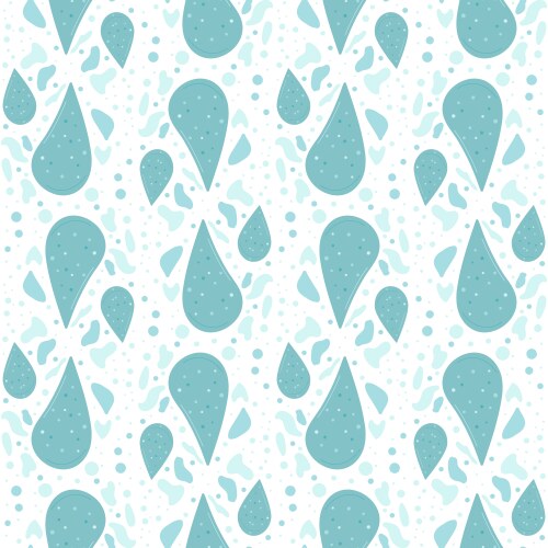 Water drops seamless pattern clean drink endless Vector Image