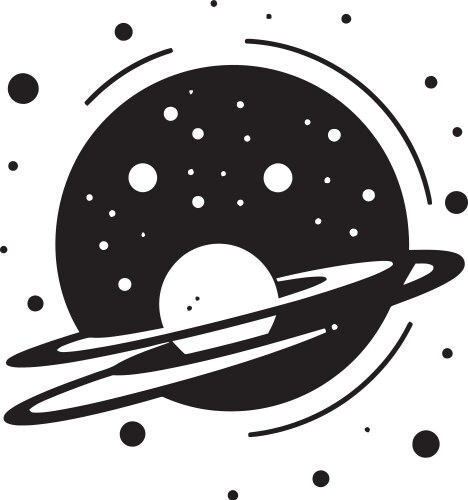 Interstellar insignia space logo icon cosmic Vector Image