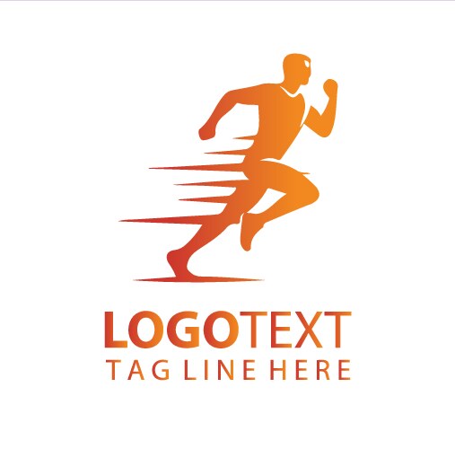 Running man logo Royalty Free Vector Image - VectorStock