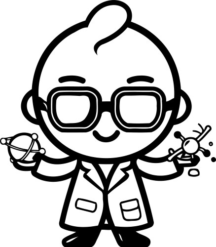 Scientist doctor cartoon character science Vector Image