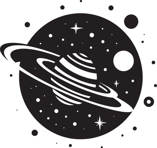 Cosmic crest space icon logo design galactic Vector Image