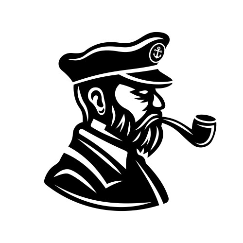 Nautical Captain Logo Royalty Free Vector Image