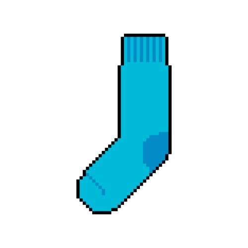 Socks pixel art pixelated sox 8bit retro video Vector Image