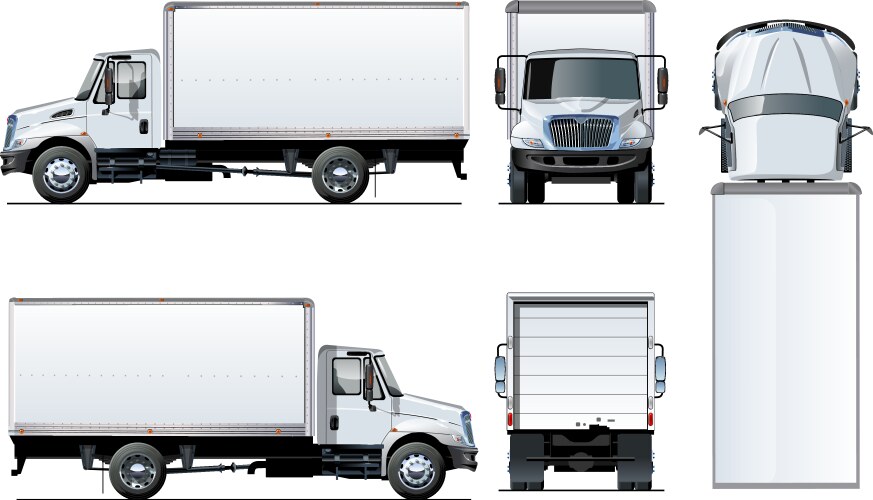 Realistic semi trailer truck Royalty Free Vector Image