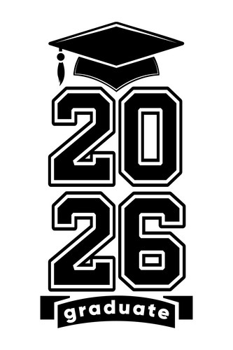 Class of 2026 Graduation Cap & Number – Royalty-Free Vector | VectorStock
