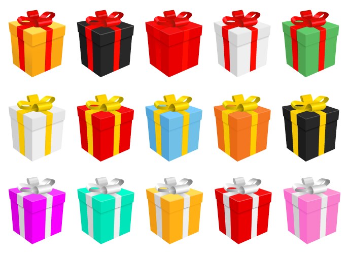 Present box design isolated on white background Vector Image