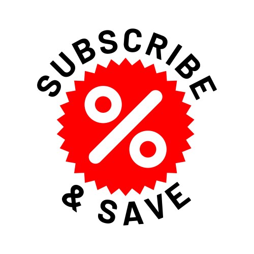 Subscribe and save icon logo badge Royalty Free Vector Image
