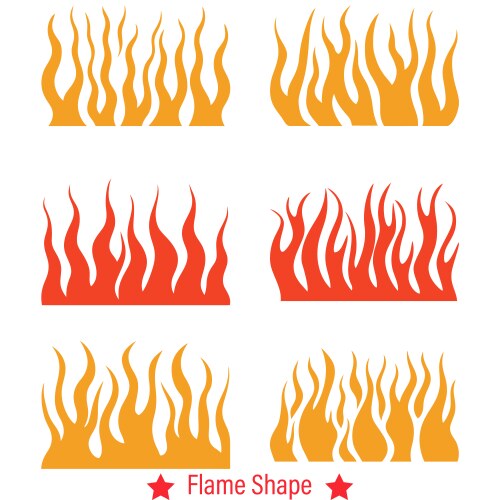 Igniting inspiration versatile flame set Vector Image