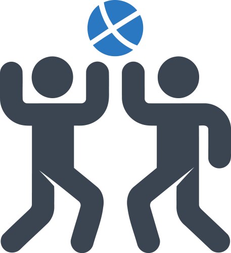 Group interaction icon Royalty Free Vector Image