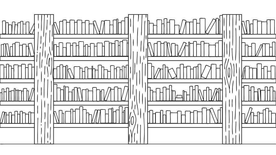 Bookshelf Doodle Vector Images (over 950)