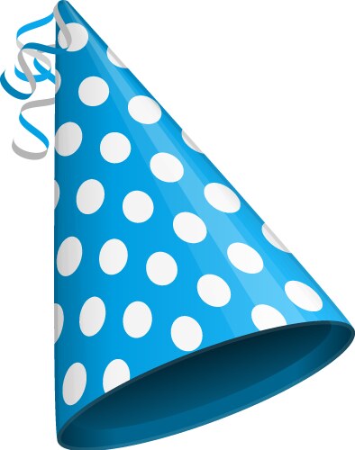 Colored party hat Royalty Free Vector Image - VectorStock