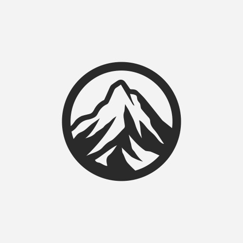 Mountain ledge logo icon Royalty Free Vector Image