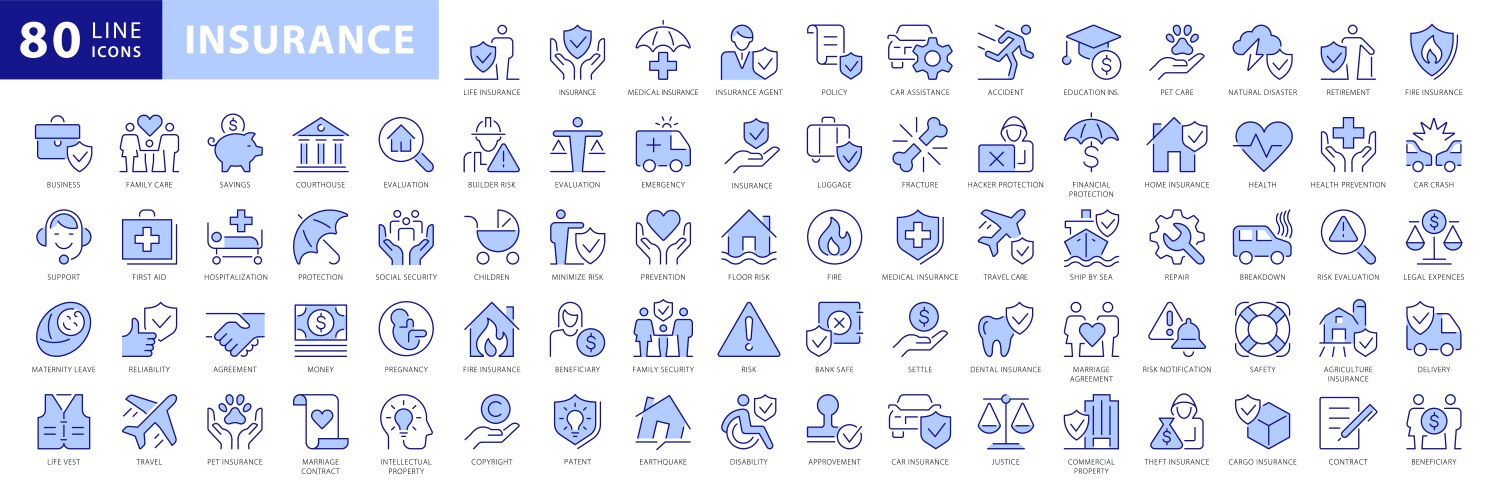 Real estate line icons collection big ui icon set Vector Image