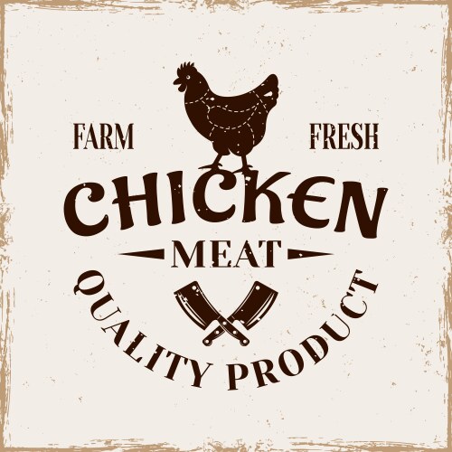 Chicken farm emblem Royalty Free Vector Image - VectorStock