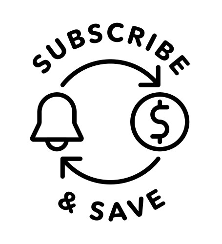 Subscribe and save icon logo badge Royalty Free Vector Image