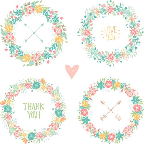 Wedding flower set Royalty Free Vector Image - VectorStock