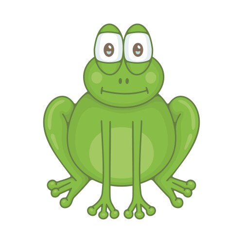 Cute little kawaii frog Royalty Free Vector Image