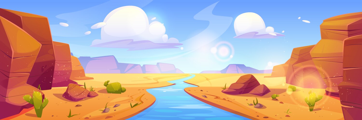 Canyon nature background Royalty Free Vector Image