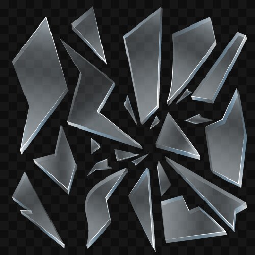 Broken glass Royalty Free Vector Image - VectorStock