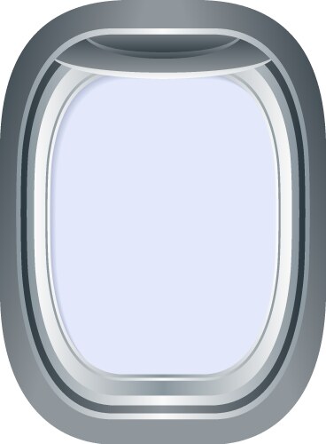 Airplane window template inside and outside view Vector Image