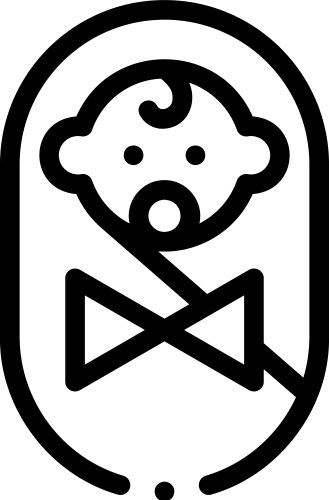 Baby boy icon thin linear style design isolated Vector Image