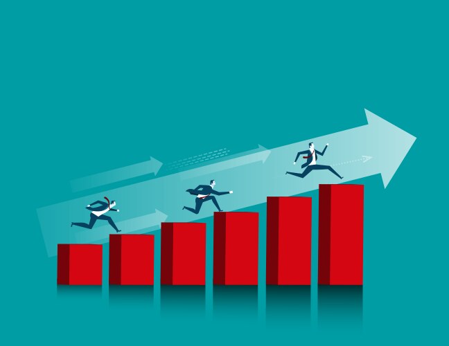 Measuring path to success concept Royalty Free Vector Image