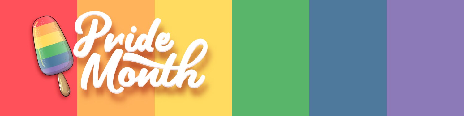 Happy pride month horizontal banner Royalty Free Vector
