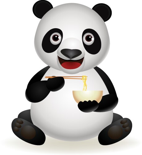 Panda cartoon collection Royalty Free Vector Image