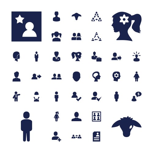 Profile icons Royalty Free Vector Image - VectorStock