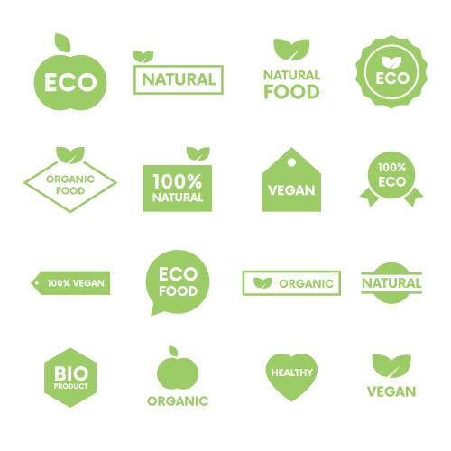 Eco labels Royalty Free Vector Image - VectorStock