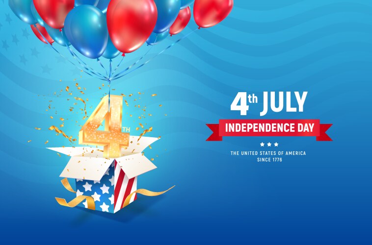 Usa 4th of july happy independence day design Vector Image