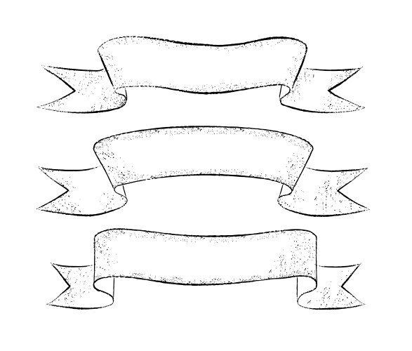 Set different tipes retro vintage ribbon Vector Image