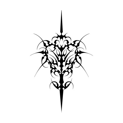 Cyber Gothic Sigil Heart Royalty Free Vector Image