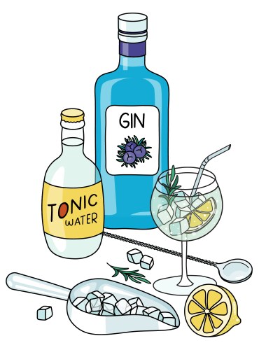 Doodle cartoon venetian spritz cocktail Royalty Free Vector