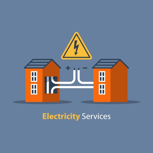 Electricity connection electrical services Vector Image