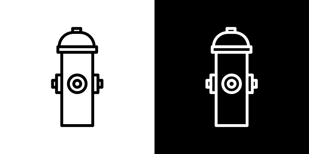 Fire hydrant icon set on white background Vector Image