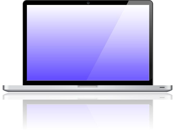 Laptop notebook computer on modern gradient Vector Image