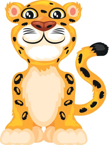 Leopard beast cartoon Royalty Free Vector Image