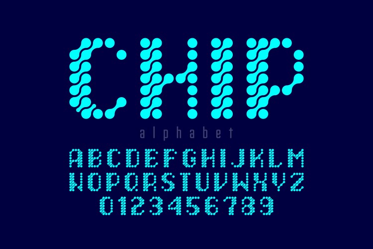 Circuit Font Vector Images (over 3,700)