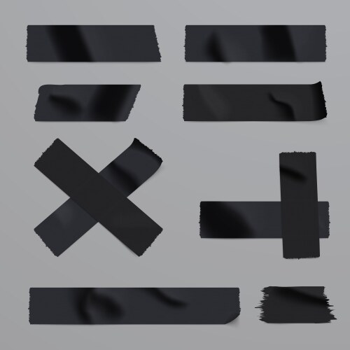 Scotch adhesive tape pieces isolated Royalty Free Vector