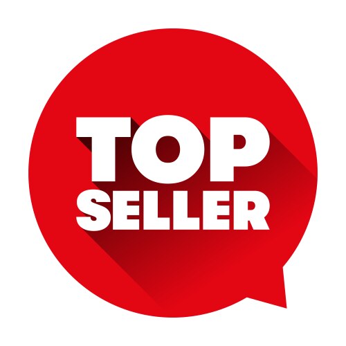 Best seller red ribbon Royalty Free Vector Image