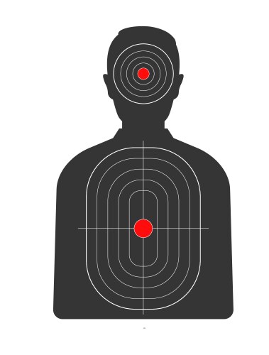 Human Target Silhouette Royalty Free Vector Image