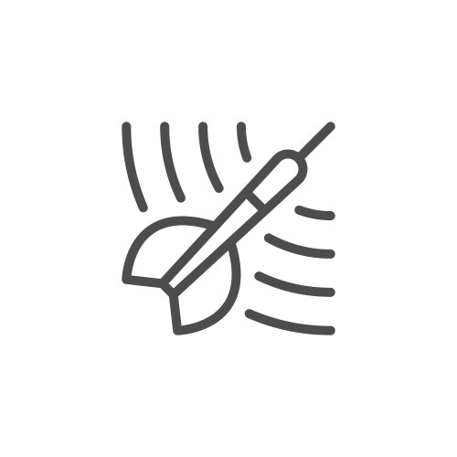 Dart with dartboard line icon Royalty Free Vector Image